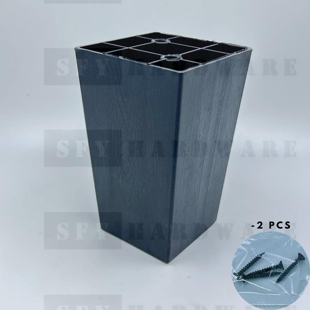 4” INCH (100MM) PLASTIC (PVC) SQUARE LEG SOFA LEG DIVAN BEDFRAME LEG # ...