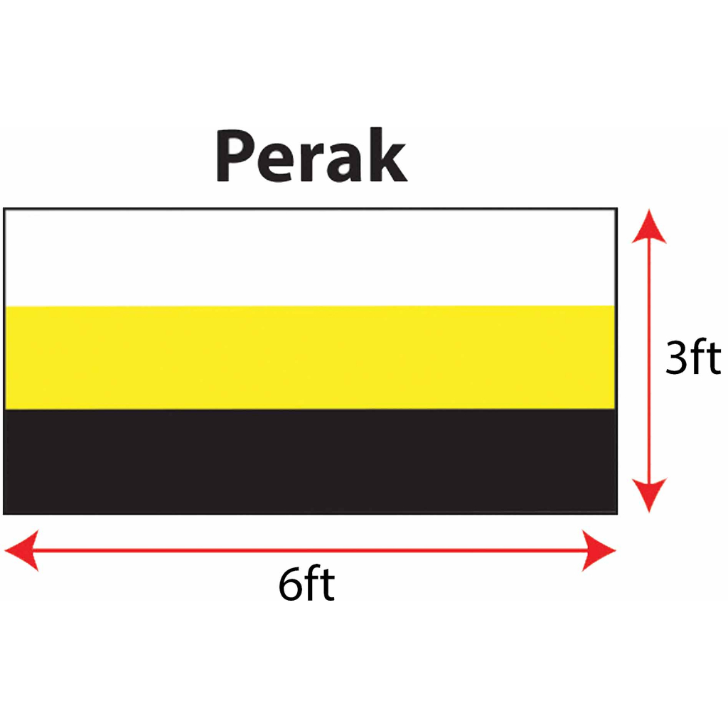 Perak Flag 3x6ft (Woolen), Bendera Negeri Perak 3x6ft, Woolen | Shopee ...