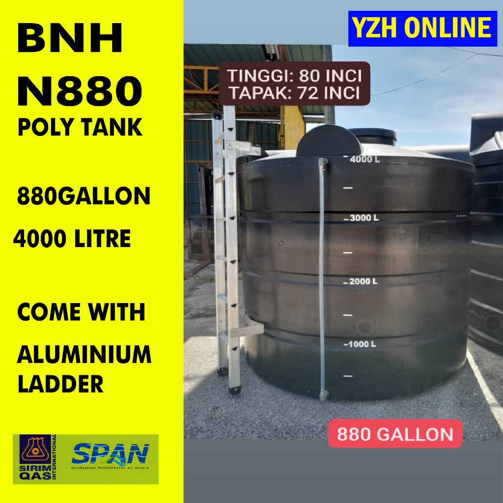 BNH Poly Water Tank Close Top 800Gallon - 2000Gallon with / without ...