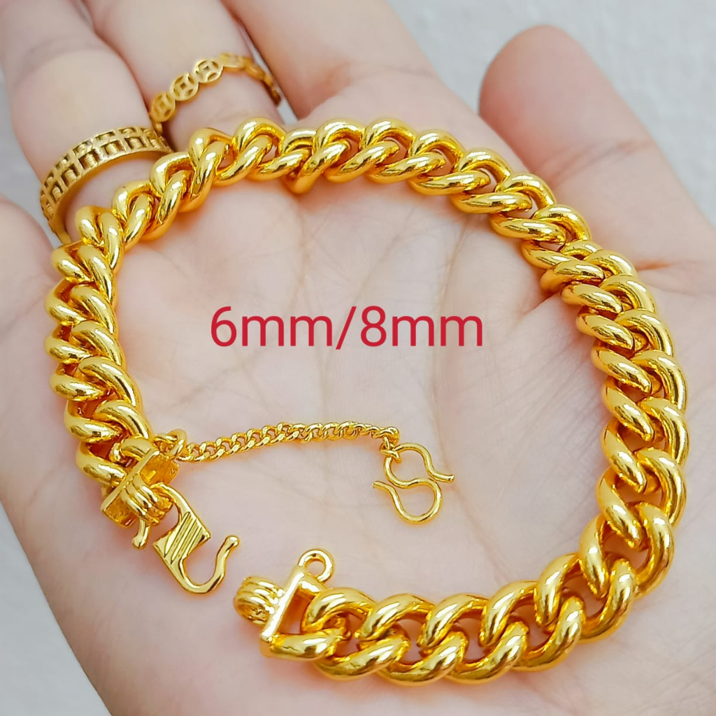 Rantai Tangan Gajah Emas Bangkok Bracelet GOLD PLATED | Shopee Malaysia