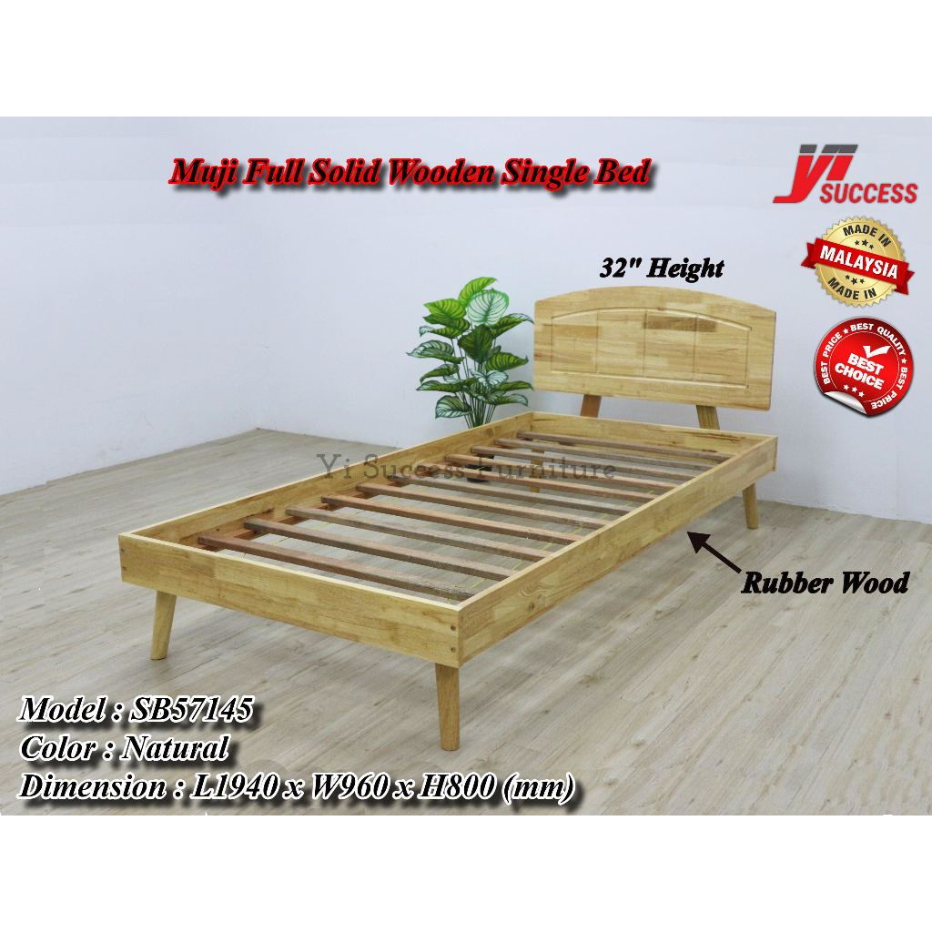 Yi Success Ranny Wooden Single Bed Frame / Quality Single Bed / Katil ...
