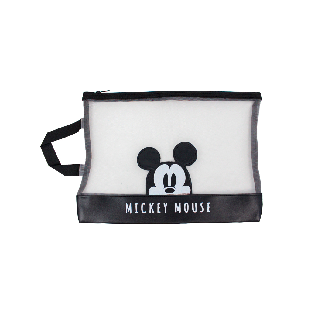 Disney Mickey A4 Mesh Transparent Portable Document Folder - Black ...