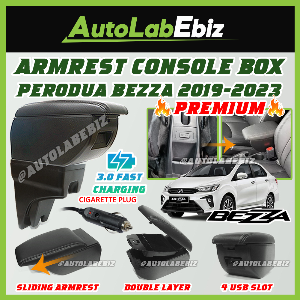 [𝗣𝗥𝗘𝗠𝗜𝗨𝗠 𝗔𝗥𝗠𝗥𝗘𝗦𝗧] Perodua BEZZA 2016-2023 Centre Console Box Armrest ...