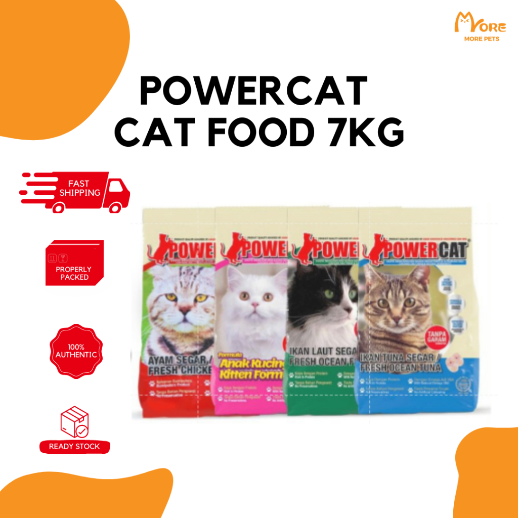 POWER CAT 7kg - CHICKEN/ KITTEN/ OCEAN TUNA/ OCEAN FISH | Shopee Malaysia