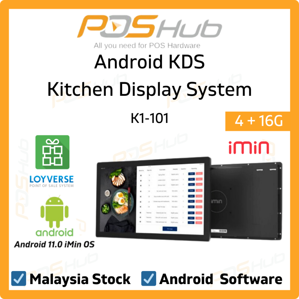 iMin K1-101 21" Android POS KDS Kitchen Display System 4GB+32GB | Shopee Malaysia
