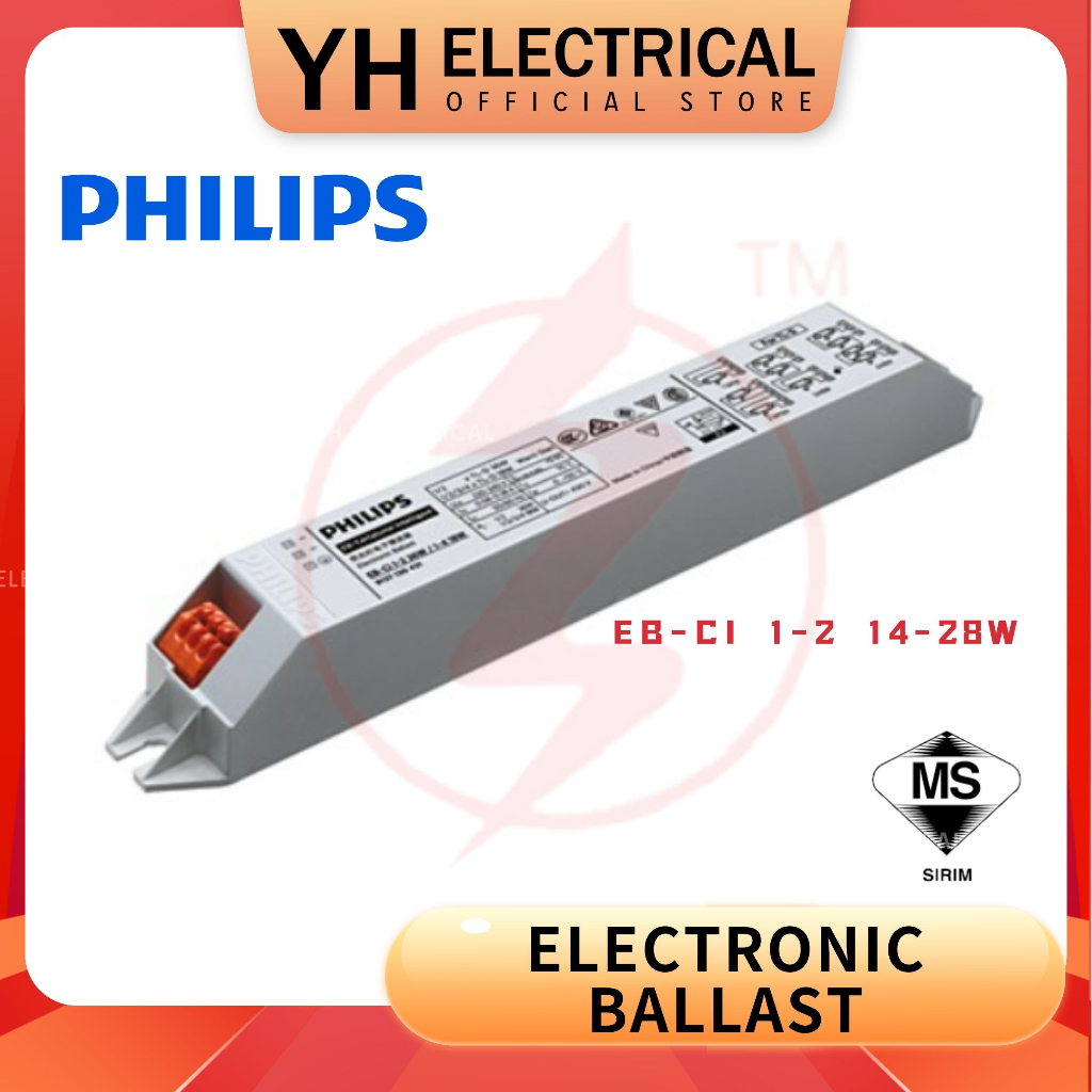 PHILIPS EB-Ci 1-2 14-28W/220-240 Electronic Ballast (for TL5 lamps ...