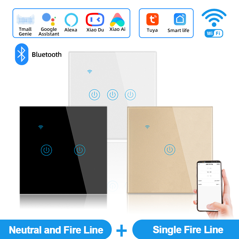 Tuya / Smart Life /Smart Switch WiFi Touch Sensor wall electric switch ...