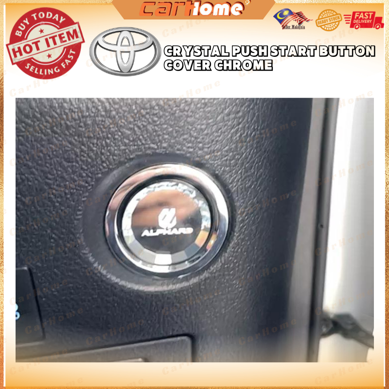 Toyota Lexus Alphard Vellfire AGH30 Crystal Push Start Button White ...