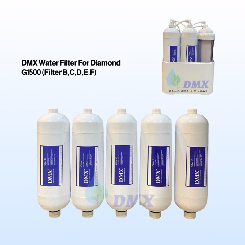 DMX Diamond G1500 & TDM Water Filter Cartridges-OEM (5 Cartridges Set ...