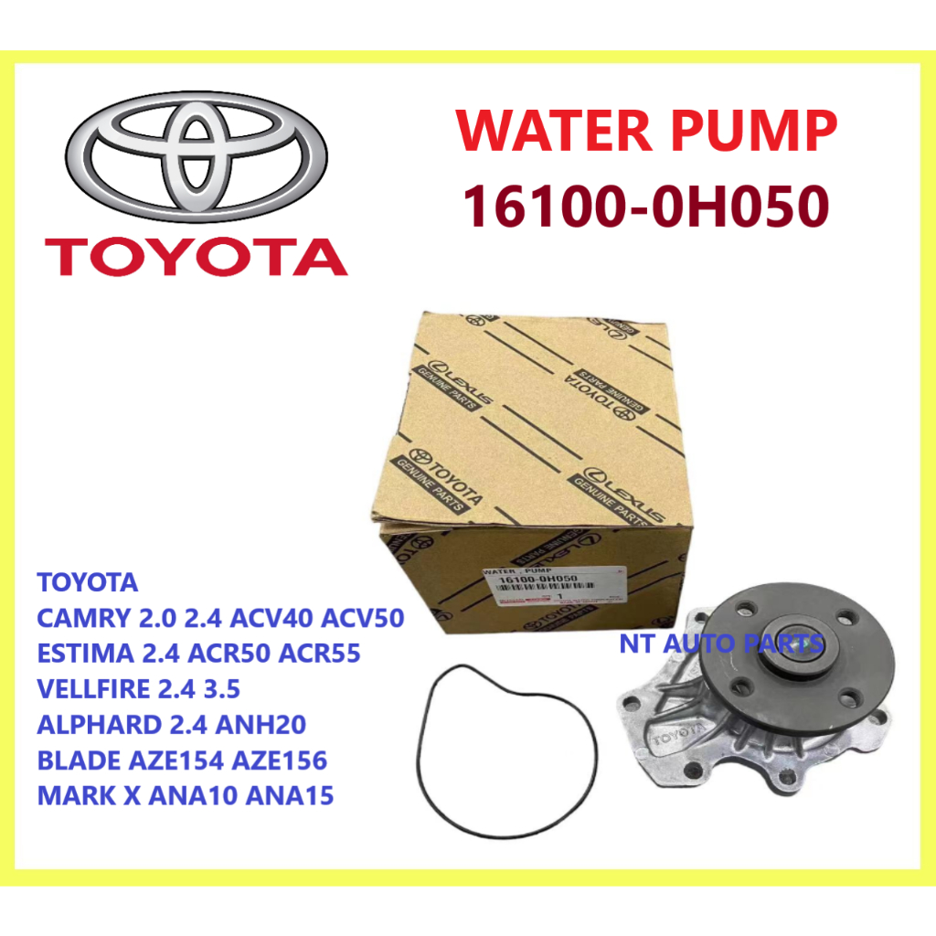 ORIGINAL TOYOTA CAMRY ACV40,ACV41,ACV50,ESTIMA ACR50,ACR55 VELLFIRE ANH20,ANH25 WATER PUMP 16100 ...