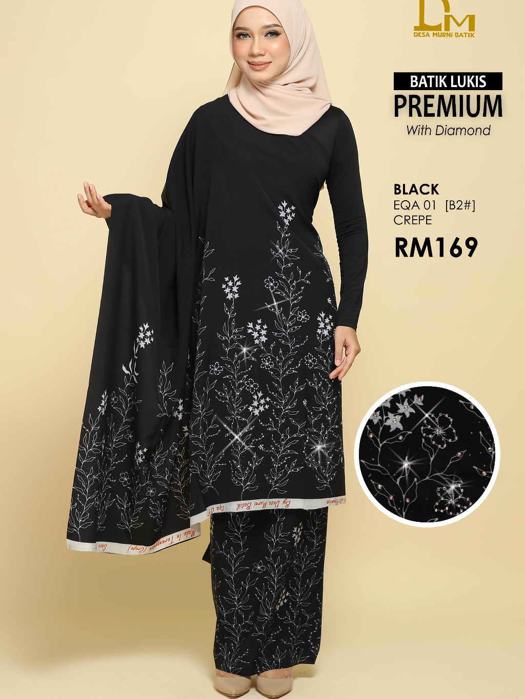 DESA MURNI BATIK - BATIK LUKIS PREMIUM With Diamond (EQA) | Shopee Malaysia