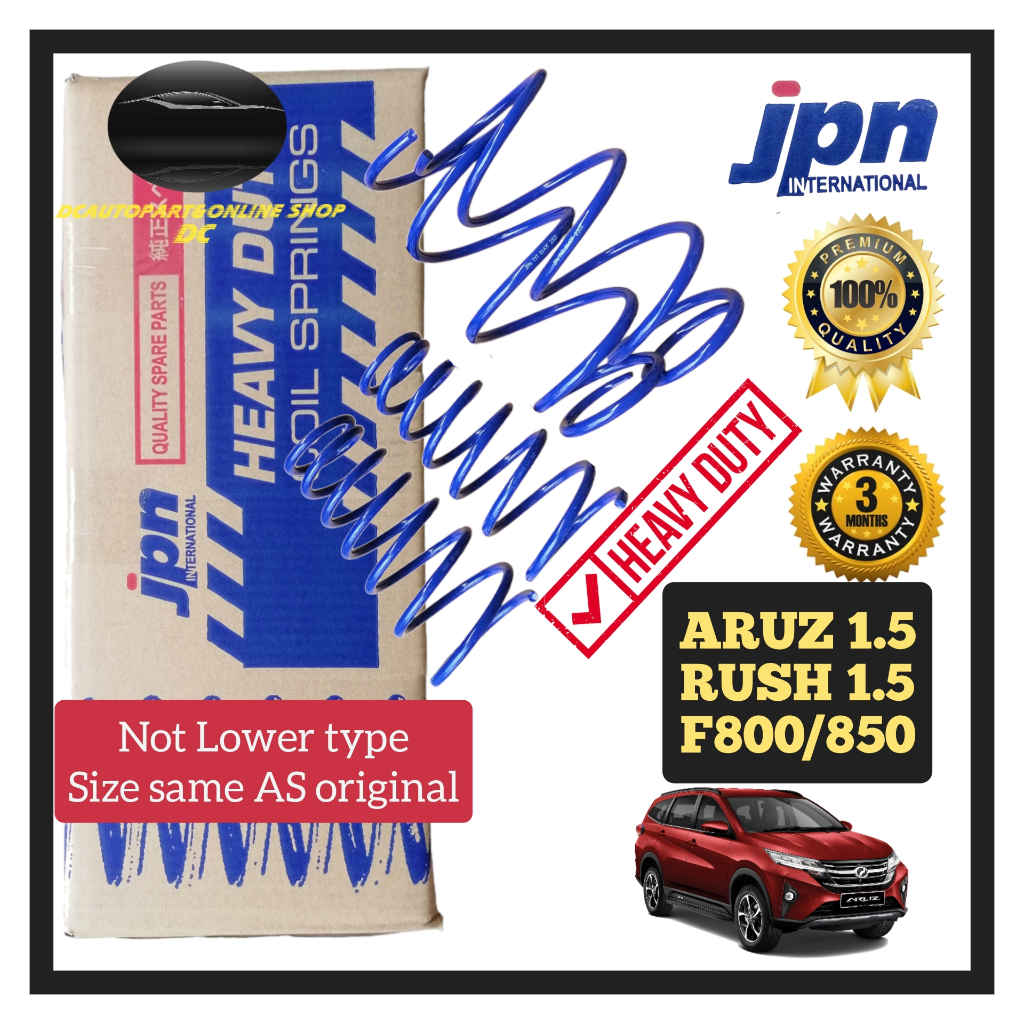JPN INTERNATIONAL HEAVY DUTY SPRING TOYOTA RUSH PERODUA ARUZ 1.5 F800 ...