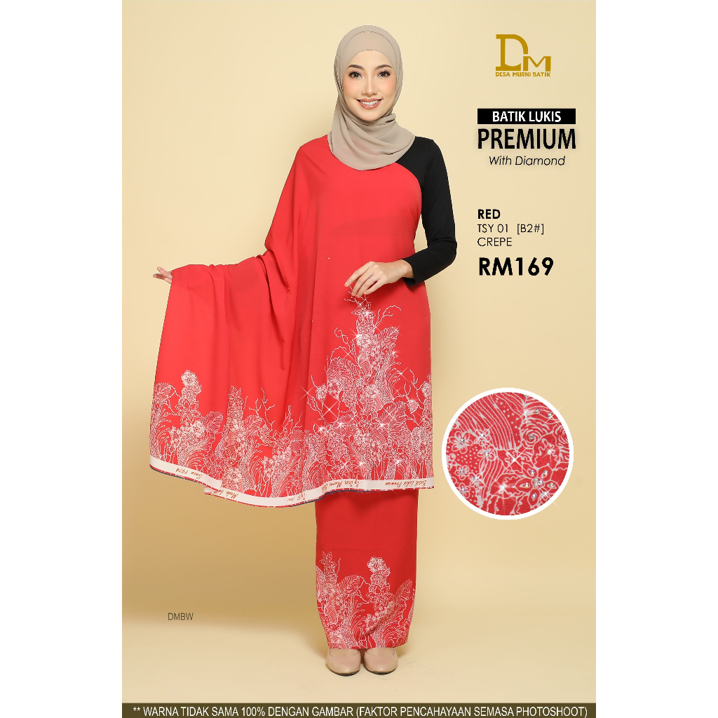 DESA MURNI BATIK - BATIK LUKIS PREMIUM With Diamond (TSY) | Shopee Malaysia