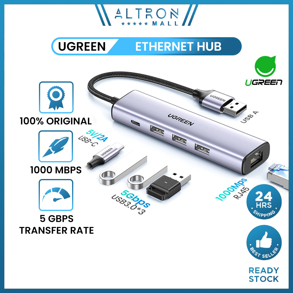 UGREEN USB Ethernet Adapter 1000Mbps USB3.0 Ethernet HUB USB Laptop ...