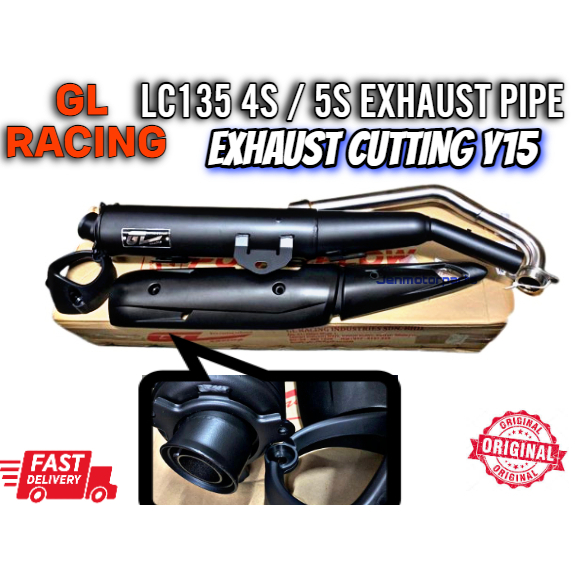 LC135 4S 5S EXHAUST PIPE POWER FLOW CUTTING Y15 EKZOS LC135 EXHAUST ...