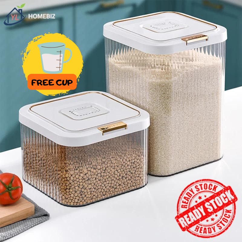 Rice Bucket Rice Tank Household Grain Storage Box Kitchen Insect-proof ...