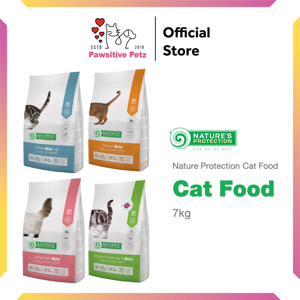 Nature's Protection Cat Food 7kg - (Kitten/Indoor/Long Hair/Urinary ...