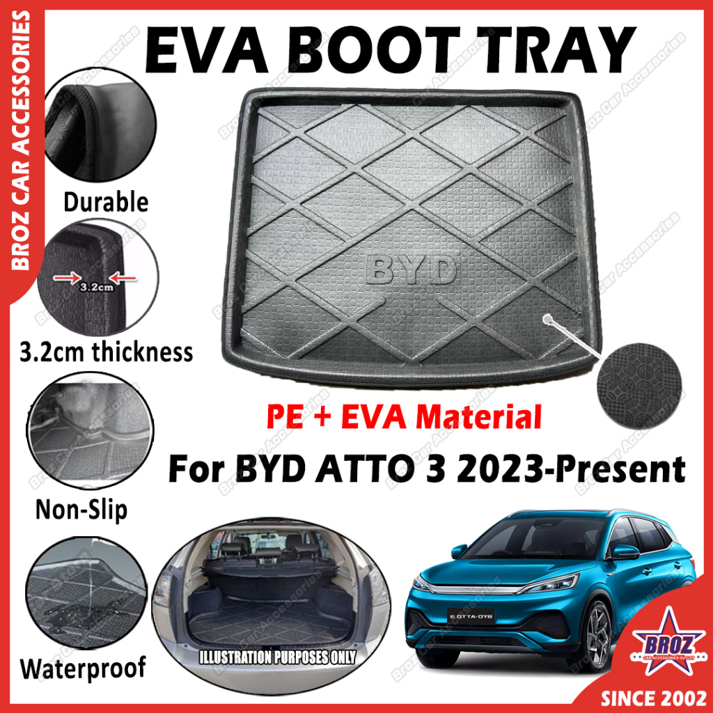 For BYD Atto 3 2023-Present EVA Copolymer Car Boot Tray Trunk Tray ...