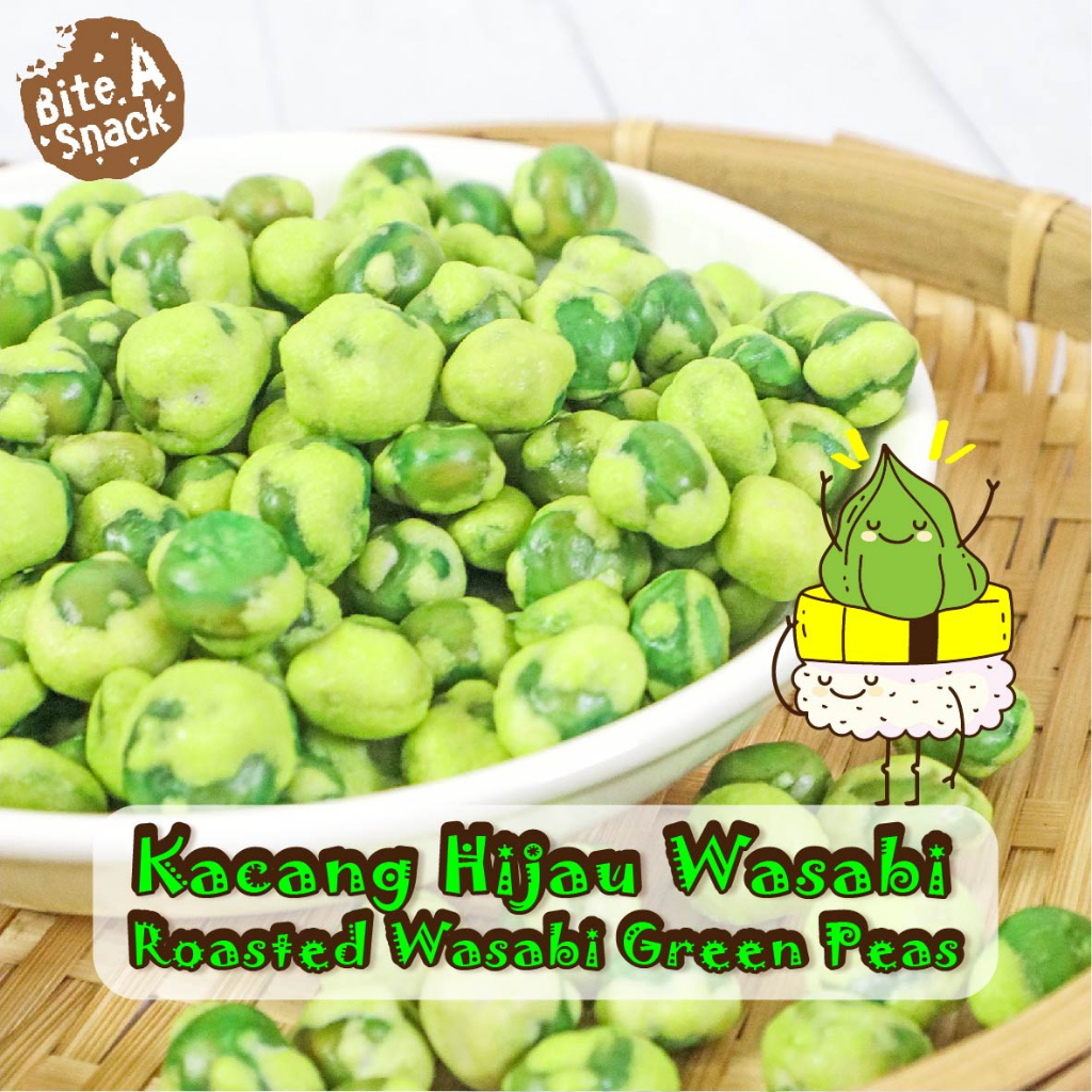 HALAL🌟Kacang Putih Ipoh Famous Kacang Hijau Wasabi | Roasted Wasabi Green Peas 180g+-/pack ...