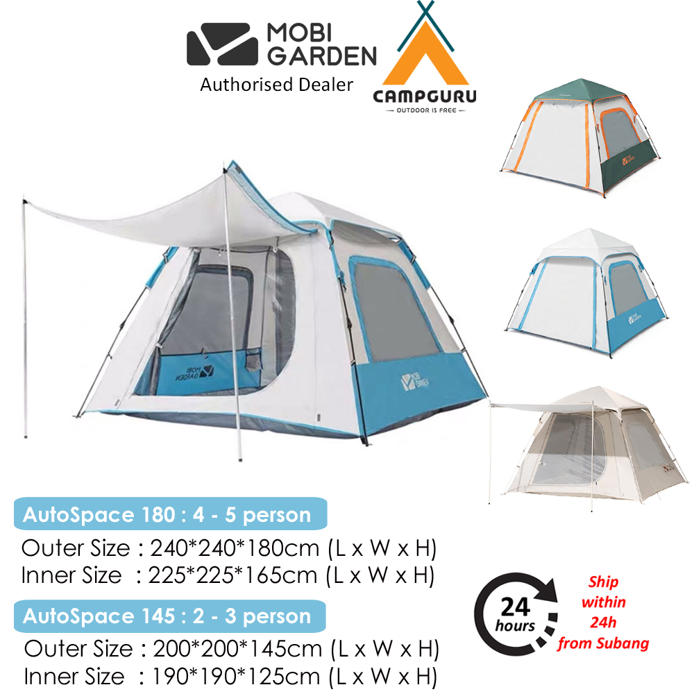 MOBI GARDEN AutoSpace 145/180 Instant Pop Up Tent Outdoor Camping ...