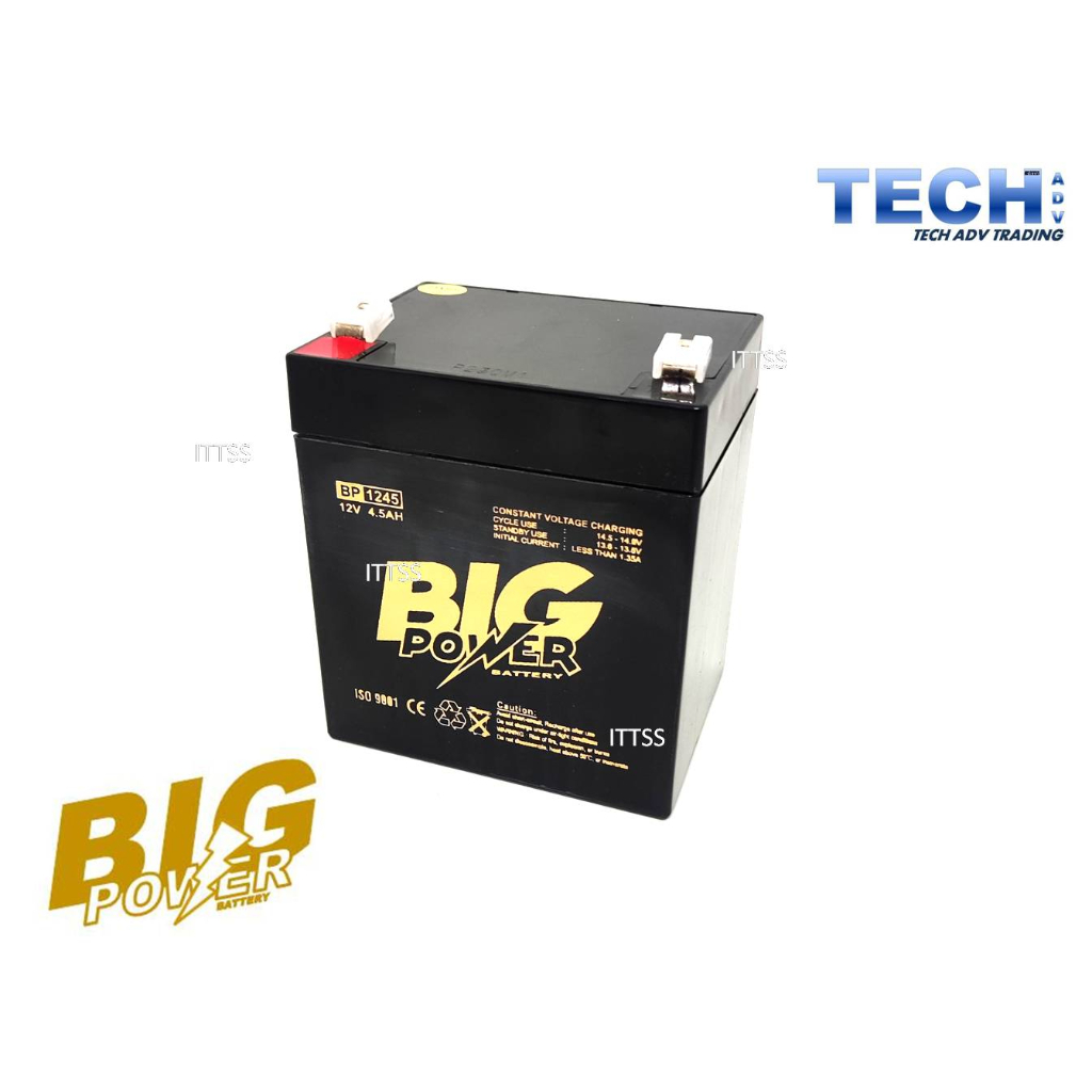 BIG POWER 12V 4.5AH PREMIUM Rechargeable Sealed Lead Acid Battery For ...