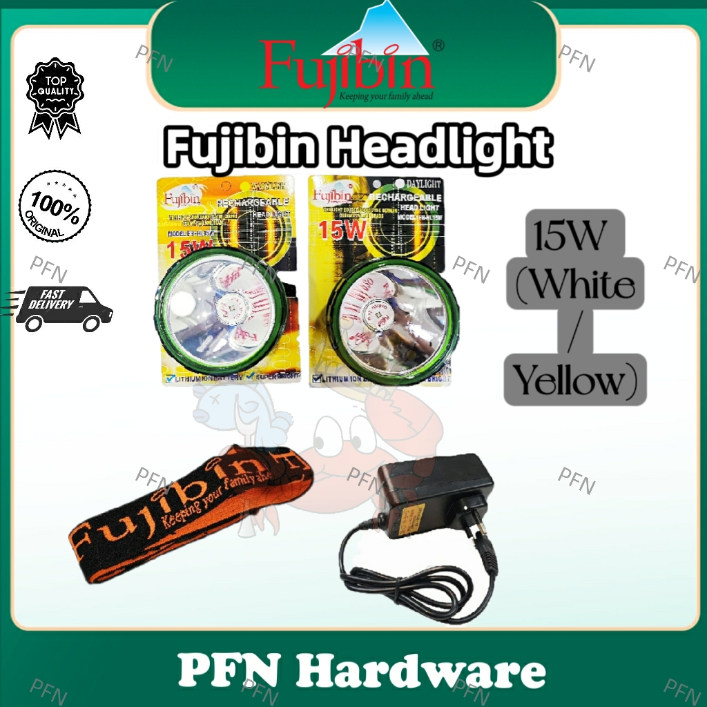 Fujibin 15W Headlight LED (Daylight & Warmlight) Rechargeable Head ...