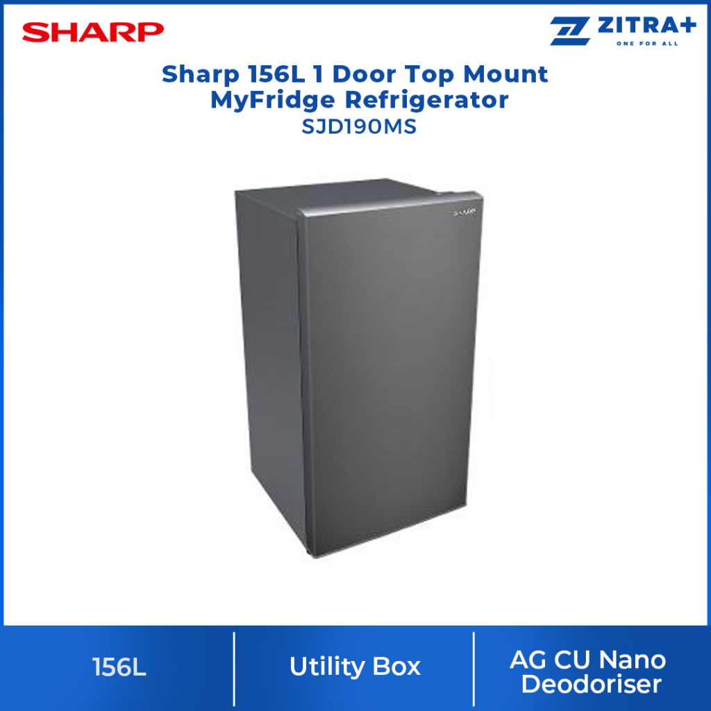 SHARP 156L 1 Door Top Mount Non-Inverter Refrigerator SJD190MS | Utility Box | Meat Case | Extra ...