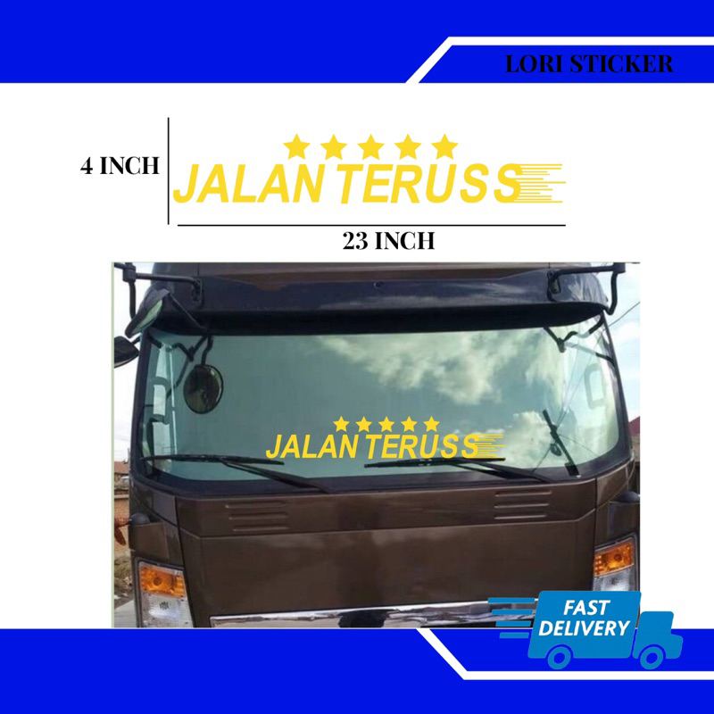 JALAN TERUS LIMA BINTANG LORRY STICKER/Lp-129 | Shopee Malaysia