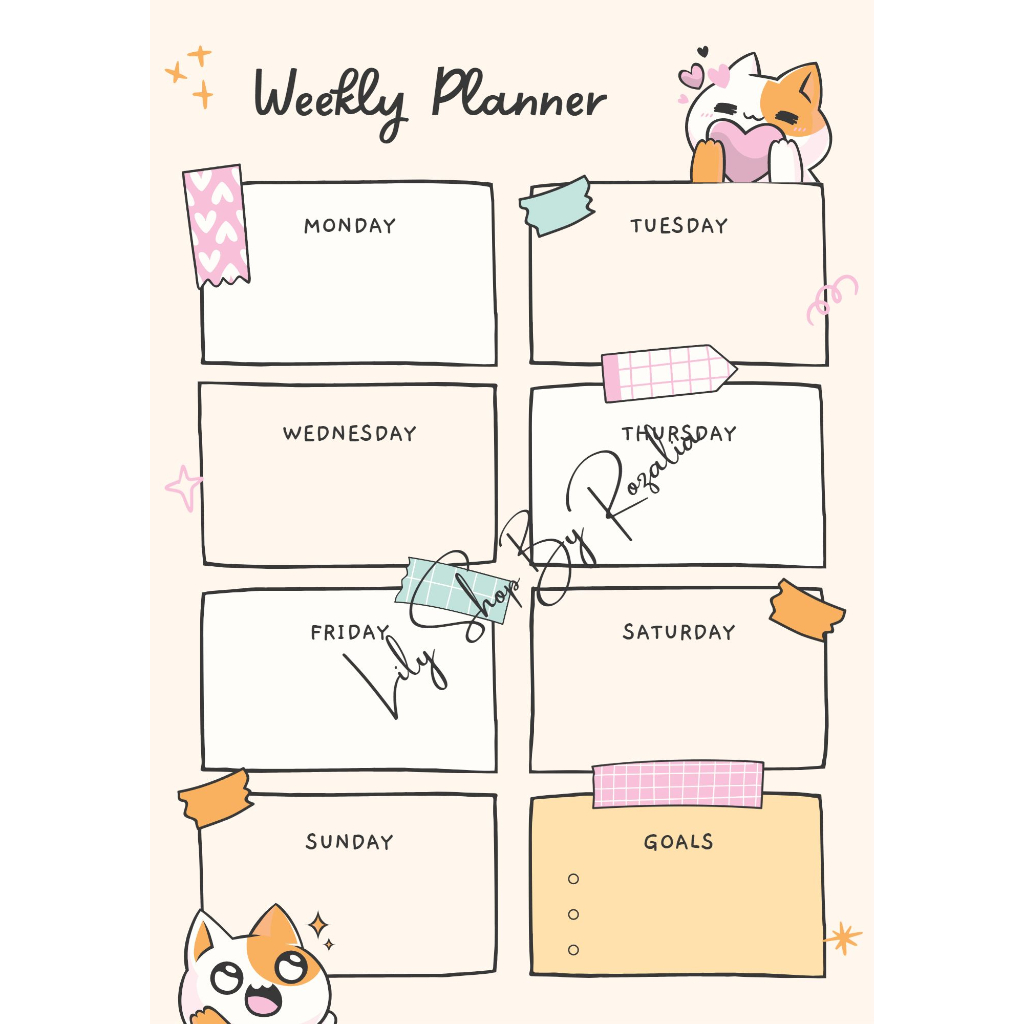 Weekly Planner Minimalist | Shopee Malaysia