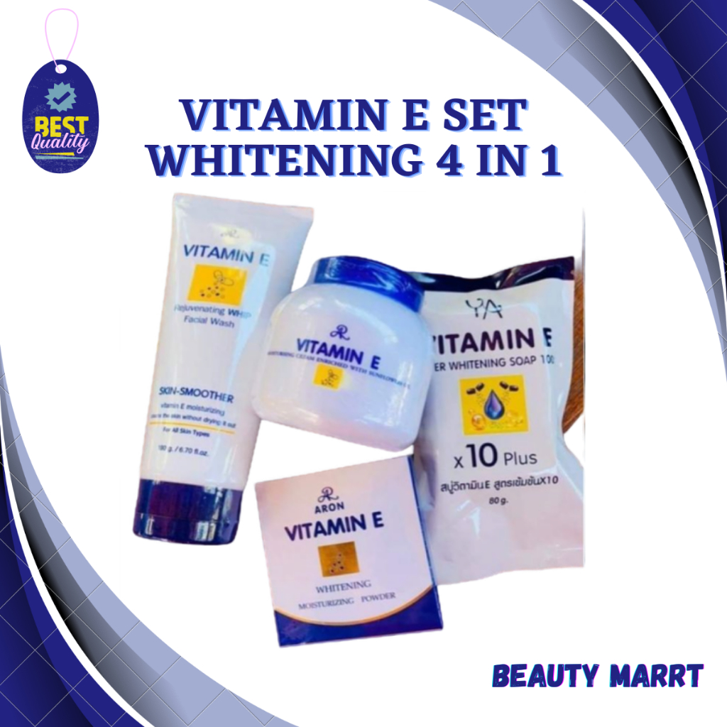 AR VITAMIN E SET WHITENING 4 IN 1 [facial wash+ soap+ cream whitening+ ...