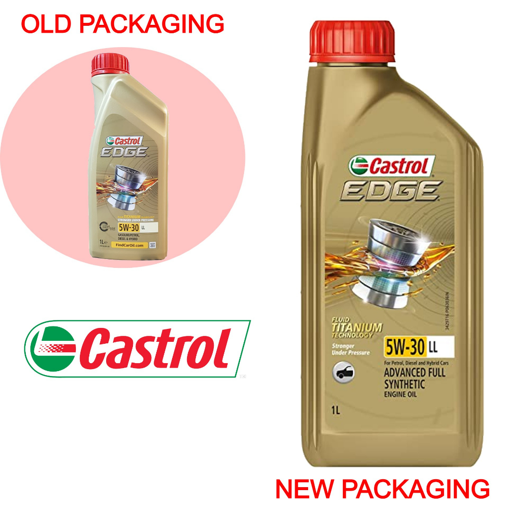 100% ORIGINAL 1 LITER 5W-30 ENGINE OIL FULLY SYNTHETIC CASTROL EDGE ...