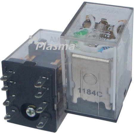 Plasma PMY2-N MK-2N 8pin Relay c/w Neon PYF-08A 8 Pin Relay Base ...