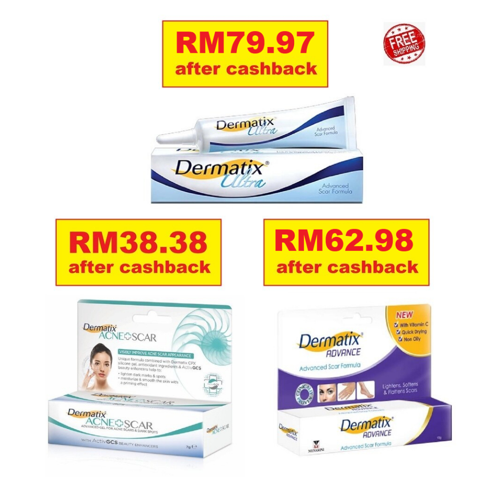 68[RM79.97 after cashback] Dermatix Ultra 15g (EXP6/26) 30g ACNE + SCAR GEL 7G / ADVANCE 9g 15g ...