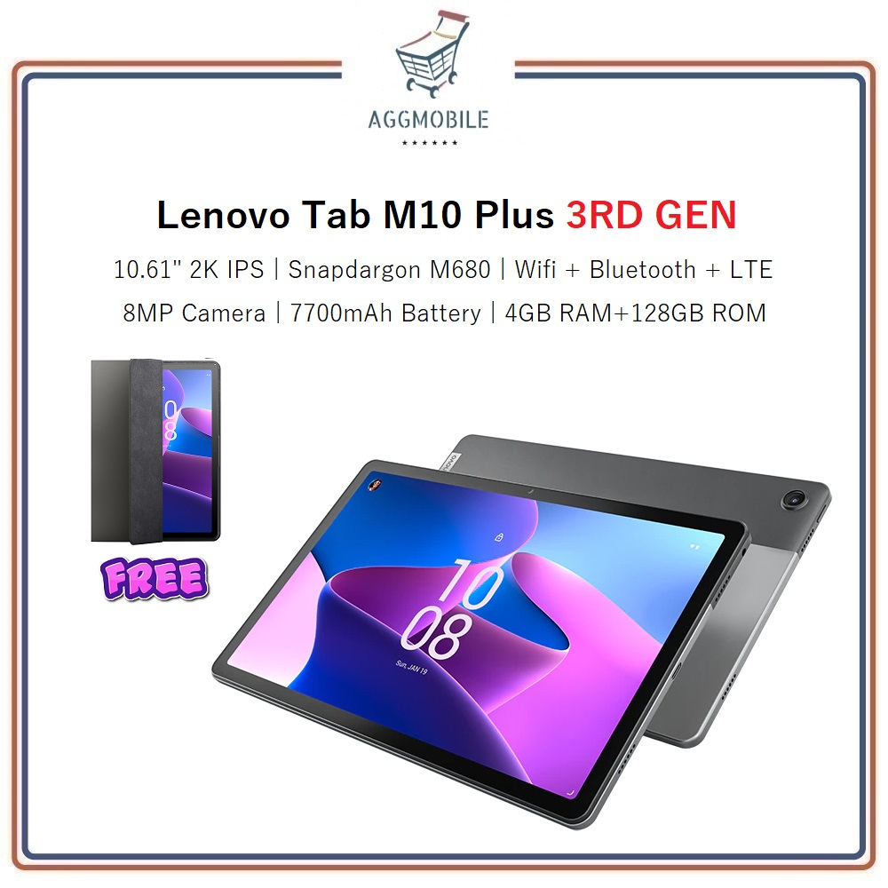 [MY] Lenovo Tab M10 Plus 3rd Gen TB-128XU (10.61" | 4GB+128GB | 4G LTE | 7700mAh) 1 Year ...