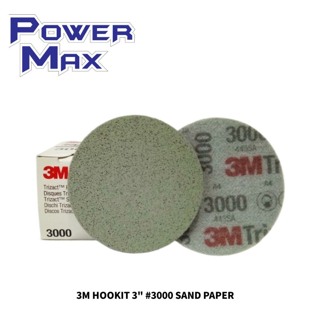 1PCS - 3M TRIZACT 3" ROUND SAND PAPER 3INCH # 500 / 800 / 1000 / 3000 ...