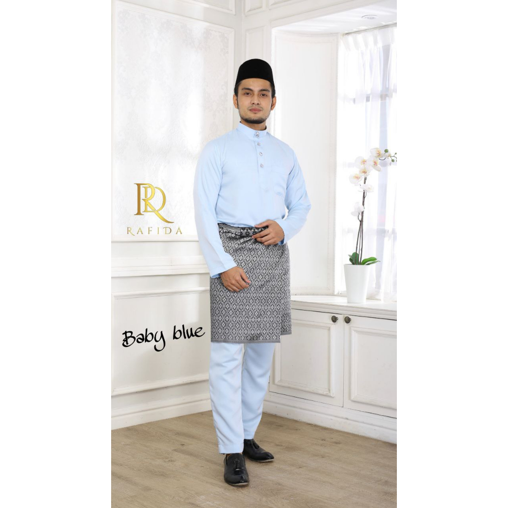 BAJU MELAYU DEWASA | BAJU MELAYU BABY BLUE | BAJU MELAYU MURAH | BAJU ...