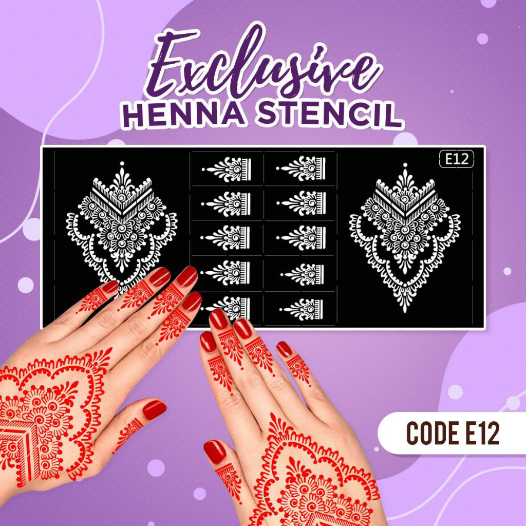 Sticker inai / Sticker Henna / Henna Stencil / Mehndi Stencil NEW ...