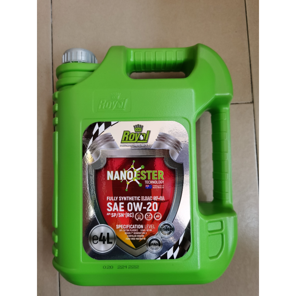 ROYAL ENGINE OIL 0W20 SN FULLY SYNTHETIC NANO EATER | Shopee Malaysia