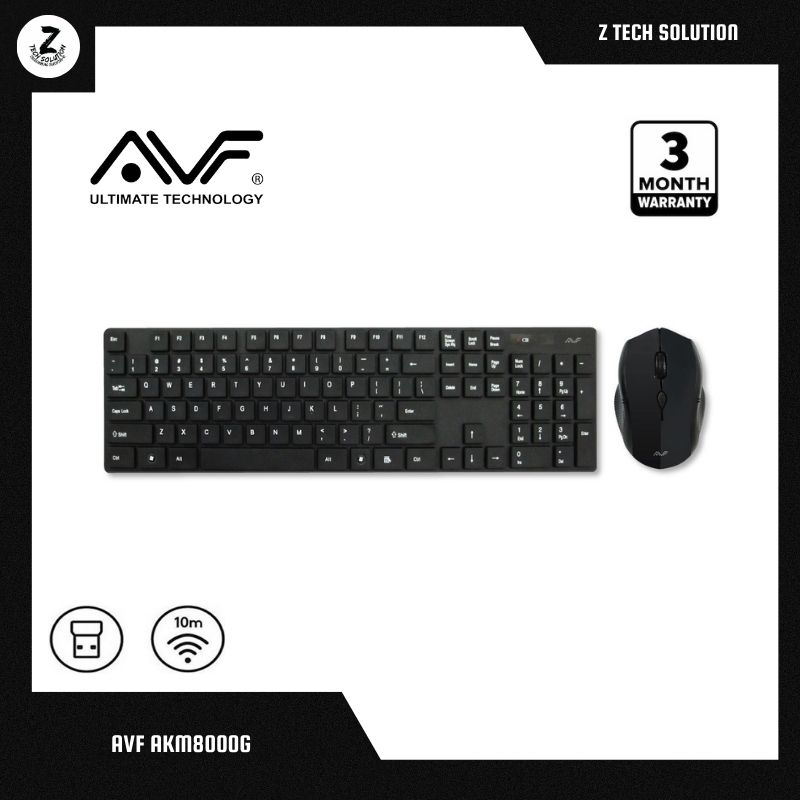 AVF AKM8000G Wireless Keyboard & Mouse Combo | Shopee Malaysia