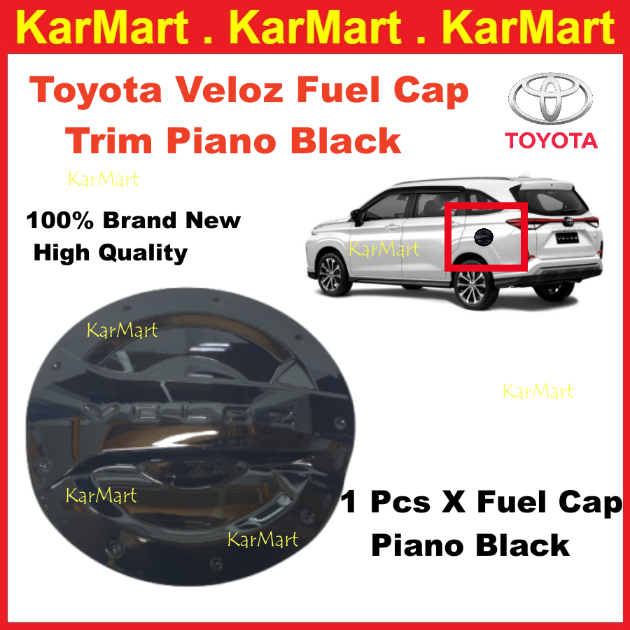 Toyota Veloz 2023 PIANO BLACK Fuel Cap Cover Accessories gad tank trim ...