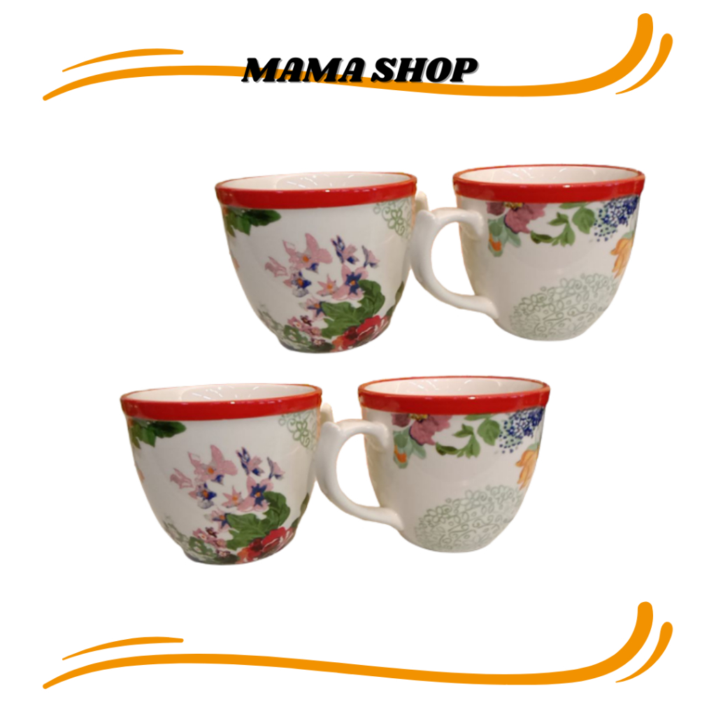 Pioneer Women Ceramic Big Mug Breakfast Mug Mug Besar | Shopee Malaysia
