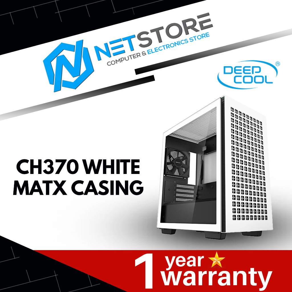 DEEPCOOL CH370 WHITE MATX CASE - R-CH370-WHNAM1-G-1 | Shopee Malaysia