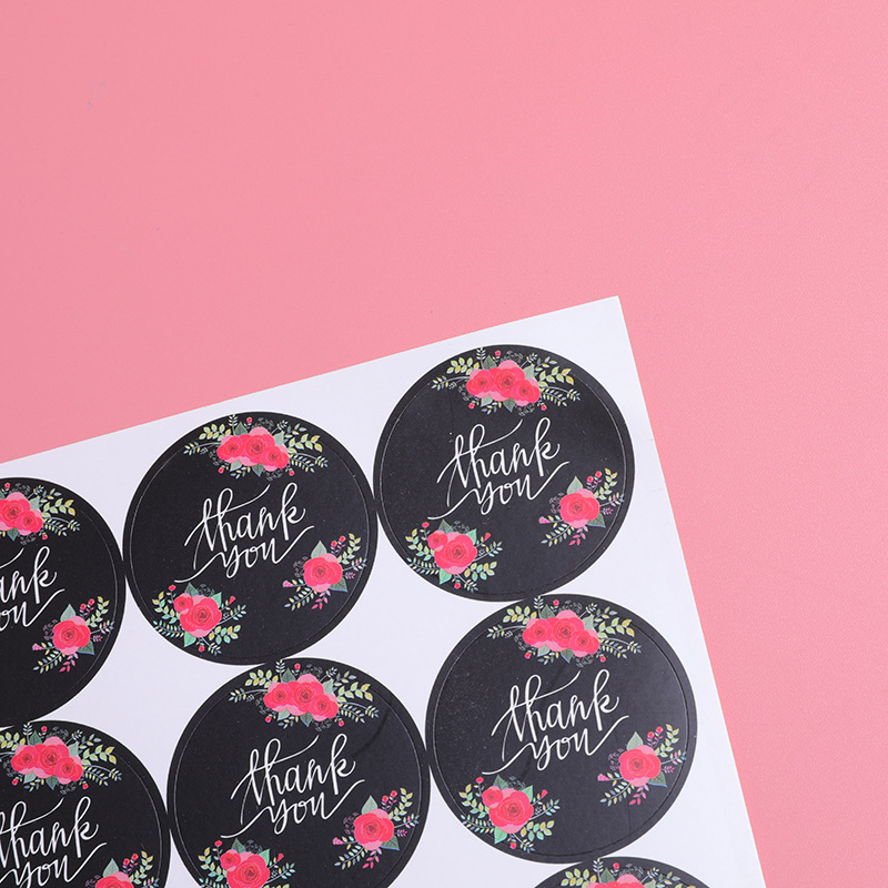 Premium Thank You Flower Sticker / Gold Thank You Sticker/ Goodies ...