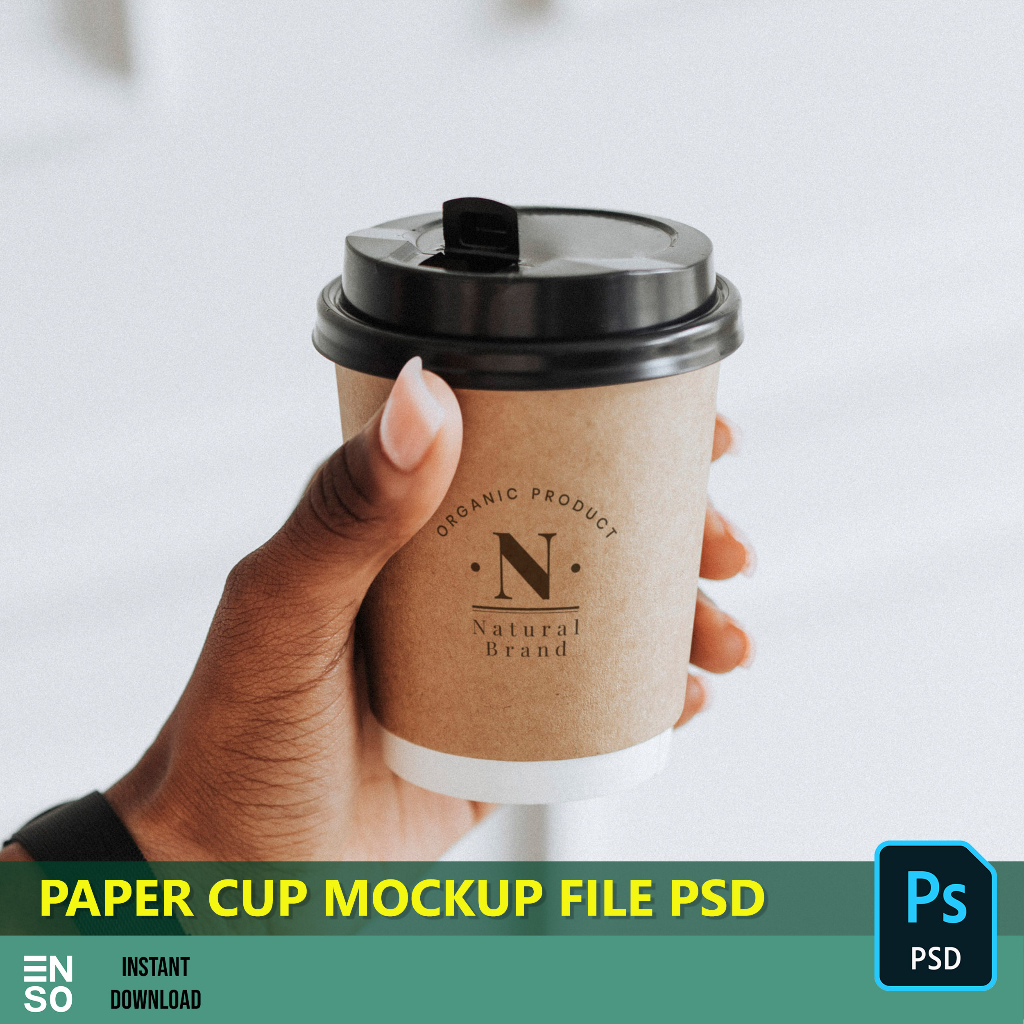 Photoshop Editable Template Mockup File | Coffee Paper Cup Design ...