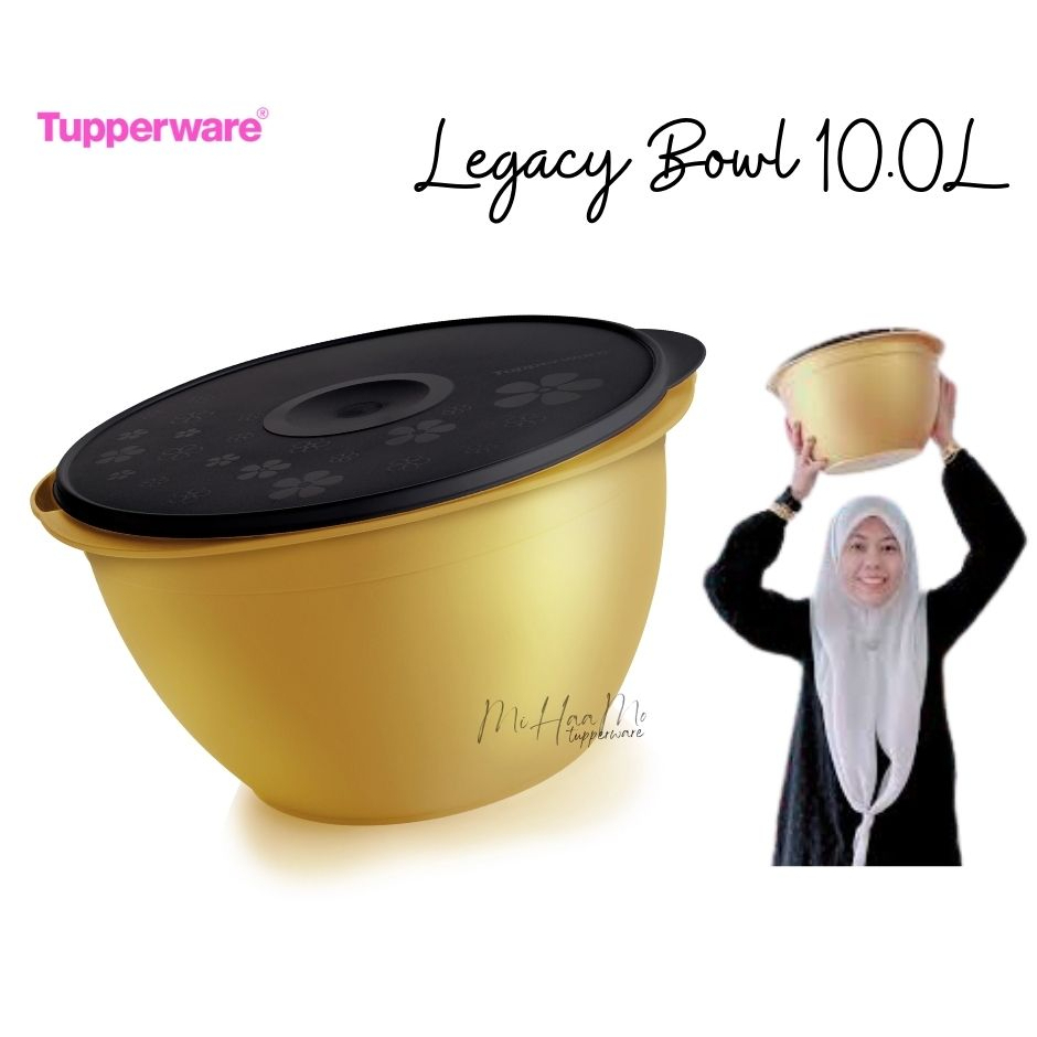 Tupperware Gold Legacy Bowl 10L Bekas Besar Jumbo Big Giant Food ...