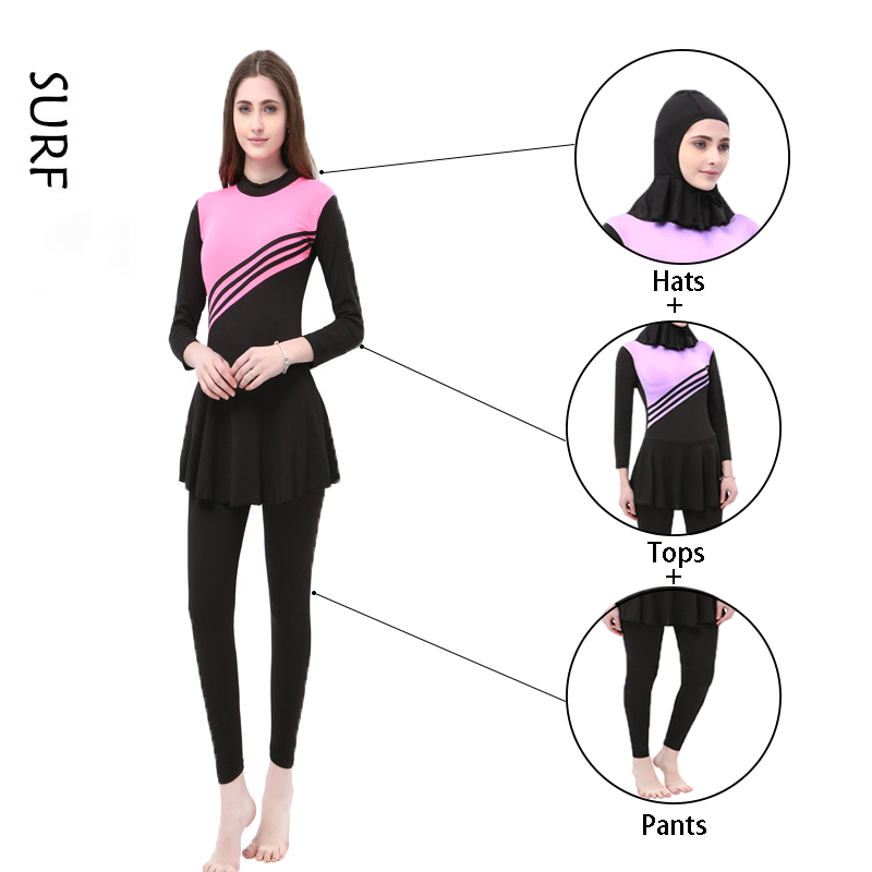 SURF READY STOCK Swimsuit For Women Swimming Suit Women Muslimah Hijab ...