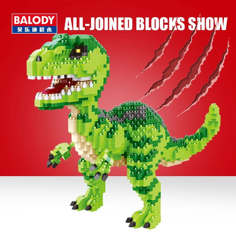 BALODY BLOCK DINOSAUR JURASSIC PERIOD VELOCIRAPTOR BUILDING BLOCK ...