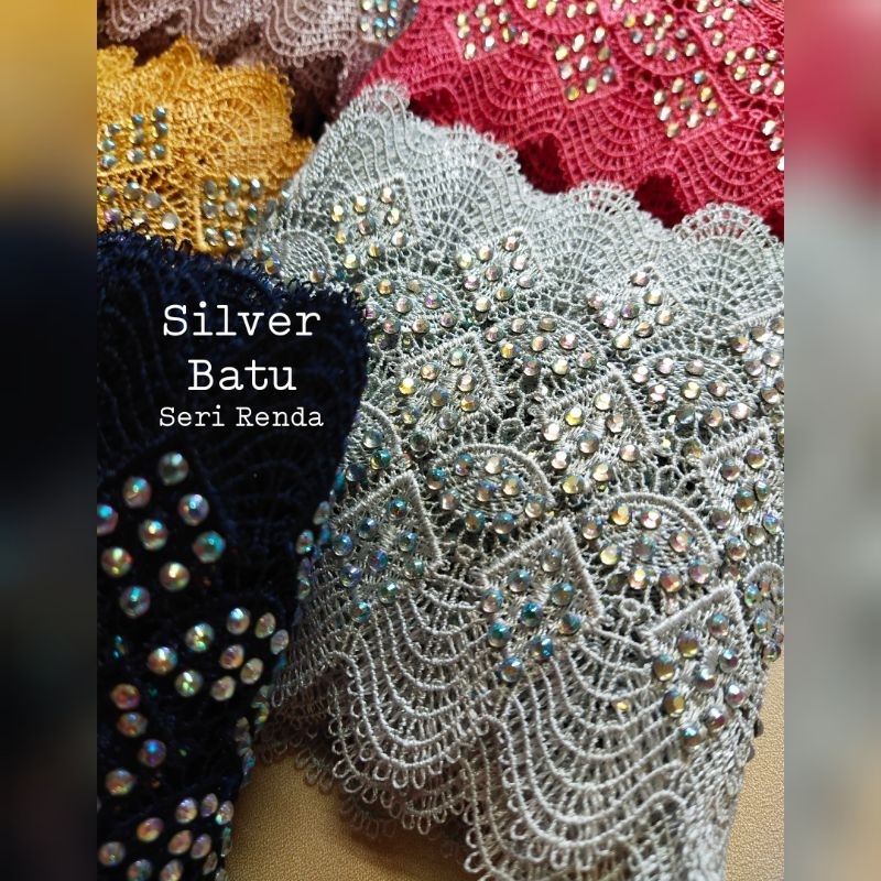 SERI RENDA Border Lace Silver Batu Tinggi 4.5" | Shopee Malaysia