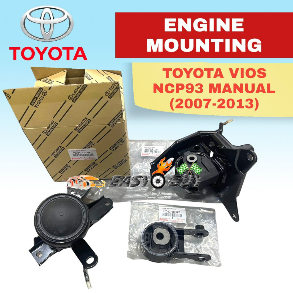 (100% ORIGINAL MADE IN JAPAN) TOYOTA VIOS NCP93 MANUAL ENGINE MOUNTING ...