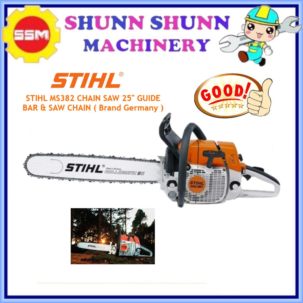 STIHL MS382 CHAIN SAW 25" GUIDE BAR & SAW CHAIN ( Brand Germany ...